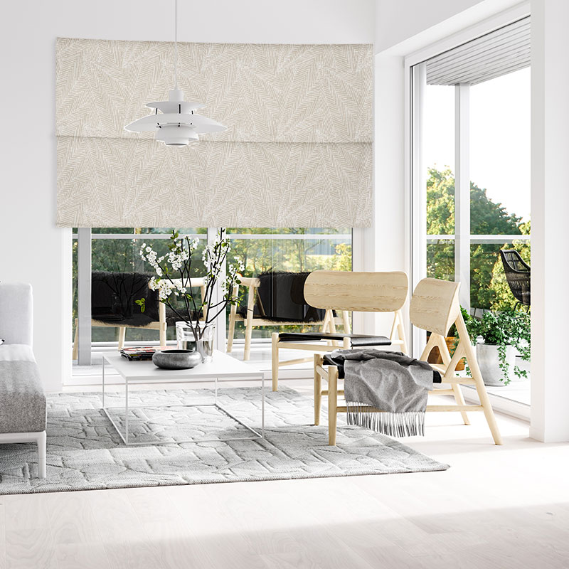 Light Natural Roman Shades - Custom Made Roman Electric Blinds NZ