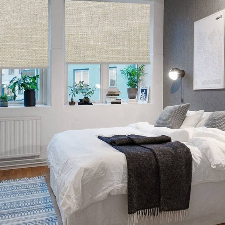Linesque Almond - Thermal Blackout Blinds - Roman Blinds NZ